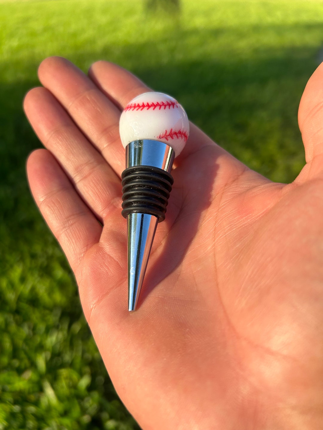 Baseball Wine Bottle Stopper/ Baseball Gift/ Great Holiday Gift/wine ...