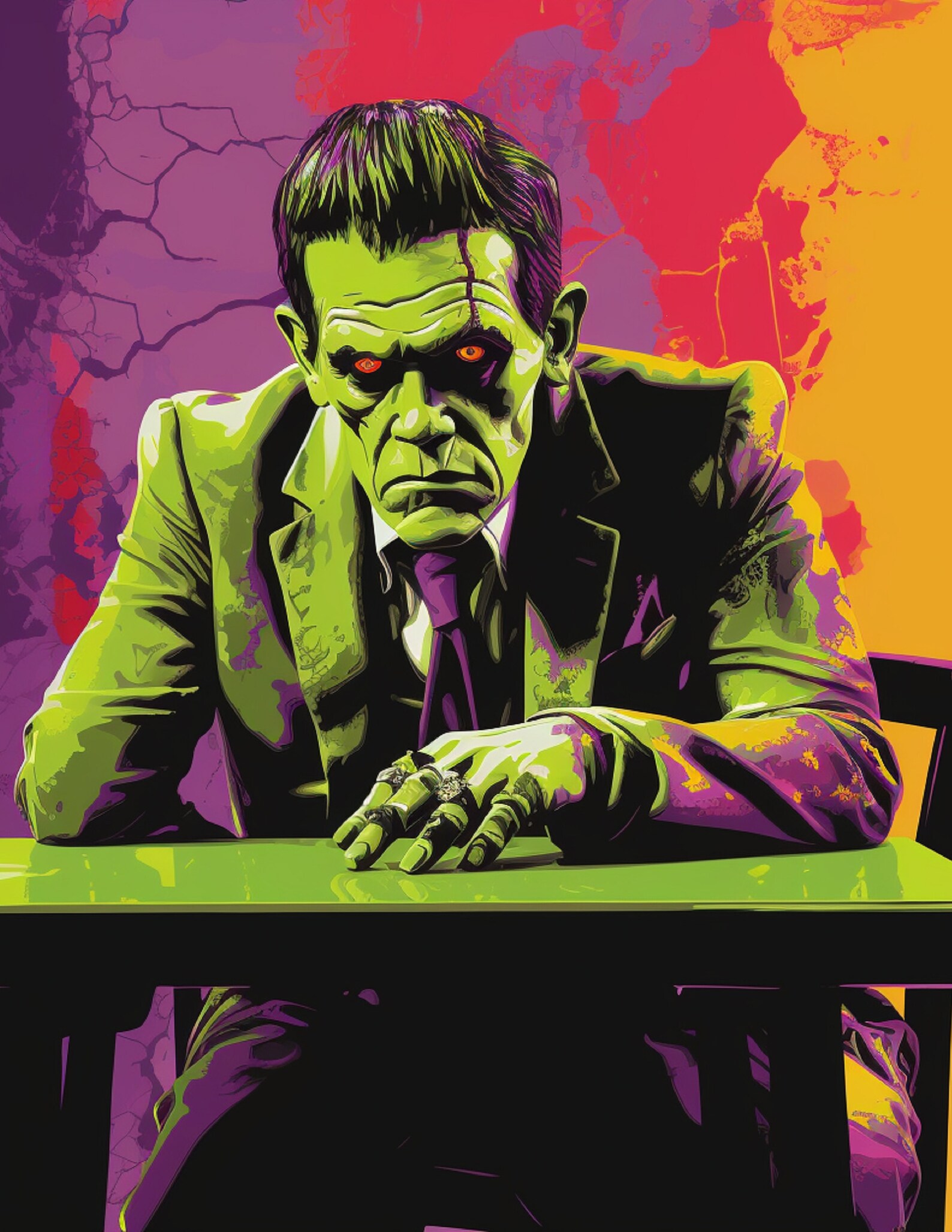 Frankenstein Digital Art - Etsy