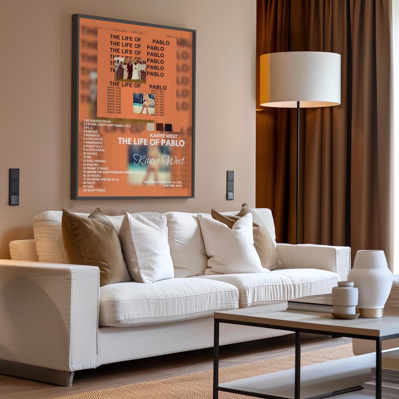 Kanye West Album Wall Art Rap Album Poster Aesthetic Wall Art Digital ...