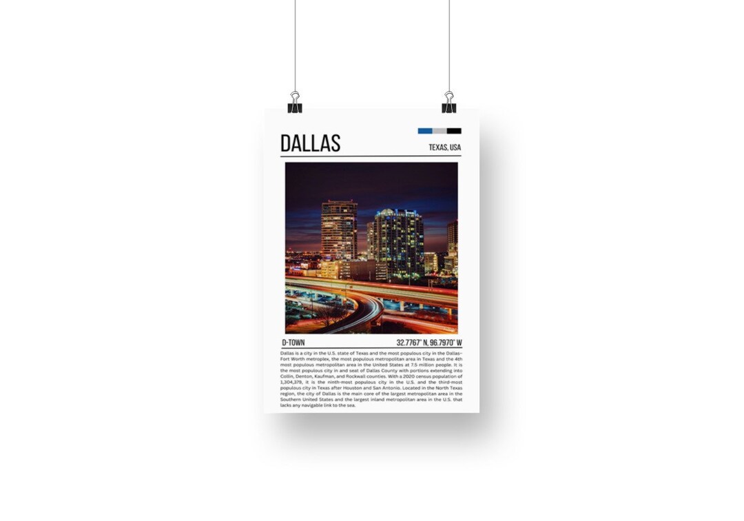 Dallas Poster Instant Download Texas Art Dallas Skyline Wallart Dallas ...