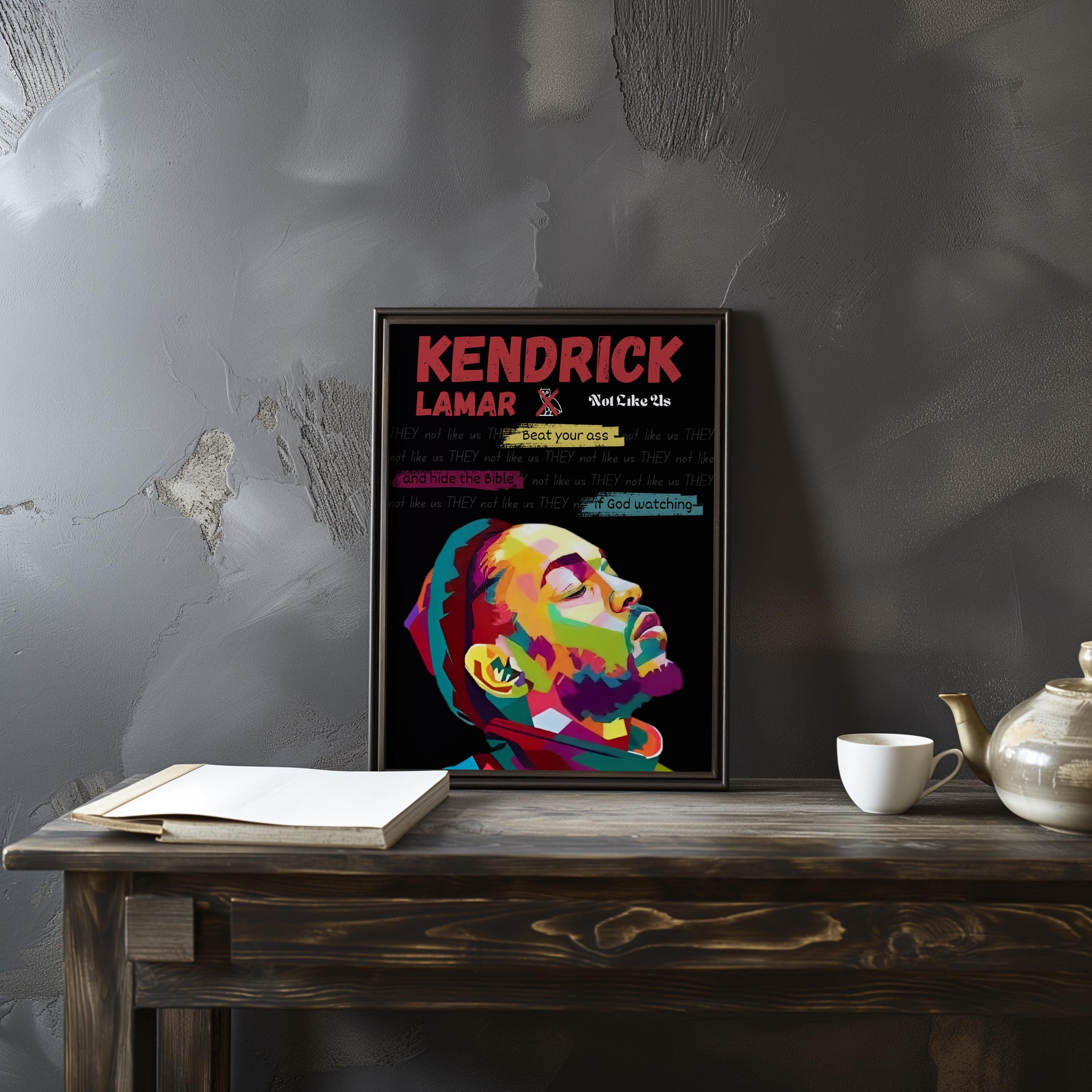 Kendrick Lamar Poster Not Like Us Poster Rap Diss Track Art Decor Hi ...