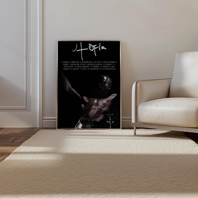 Travis Scott Utopia Digital Poster, Cool Hip Hop Album Art Print ...