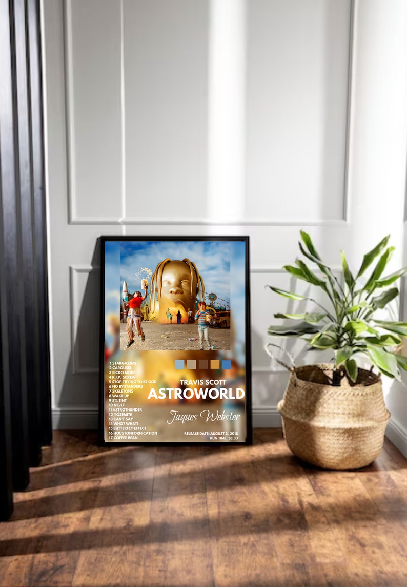 Travis Scott Album Wall Art Rap Album Poster Aesthetic Wall Art Digital ...