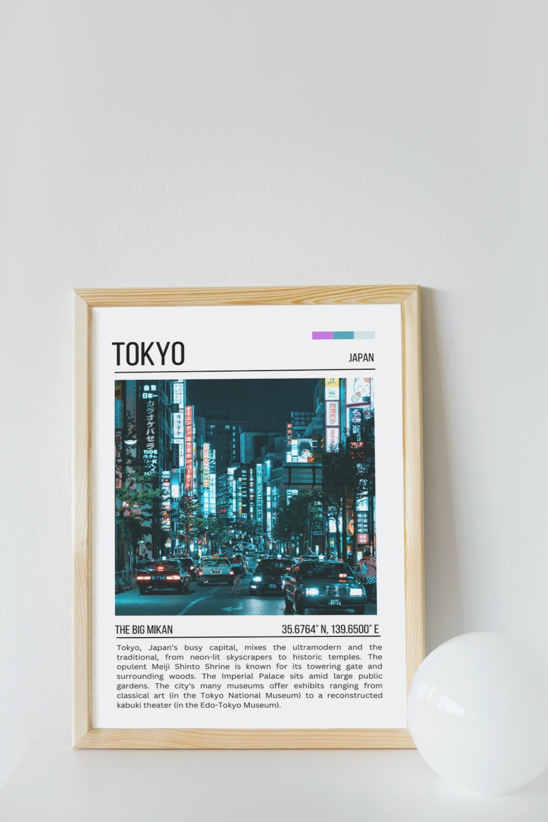 Tokyo Cityscape Digital Art Print Japanese Urban Skyline Wall Decor ...