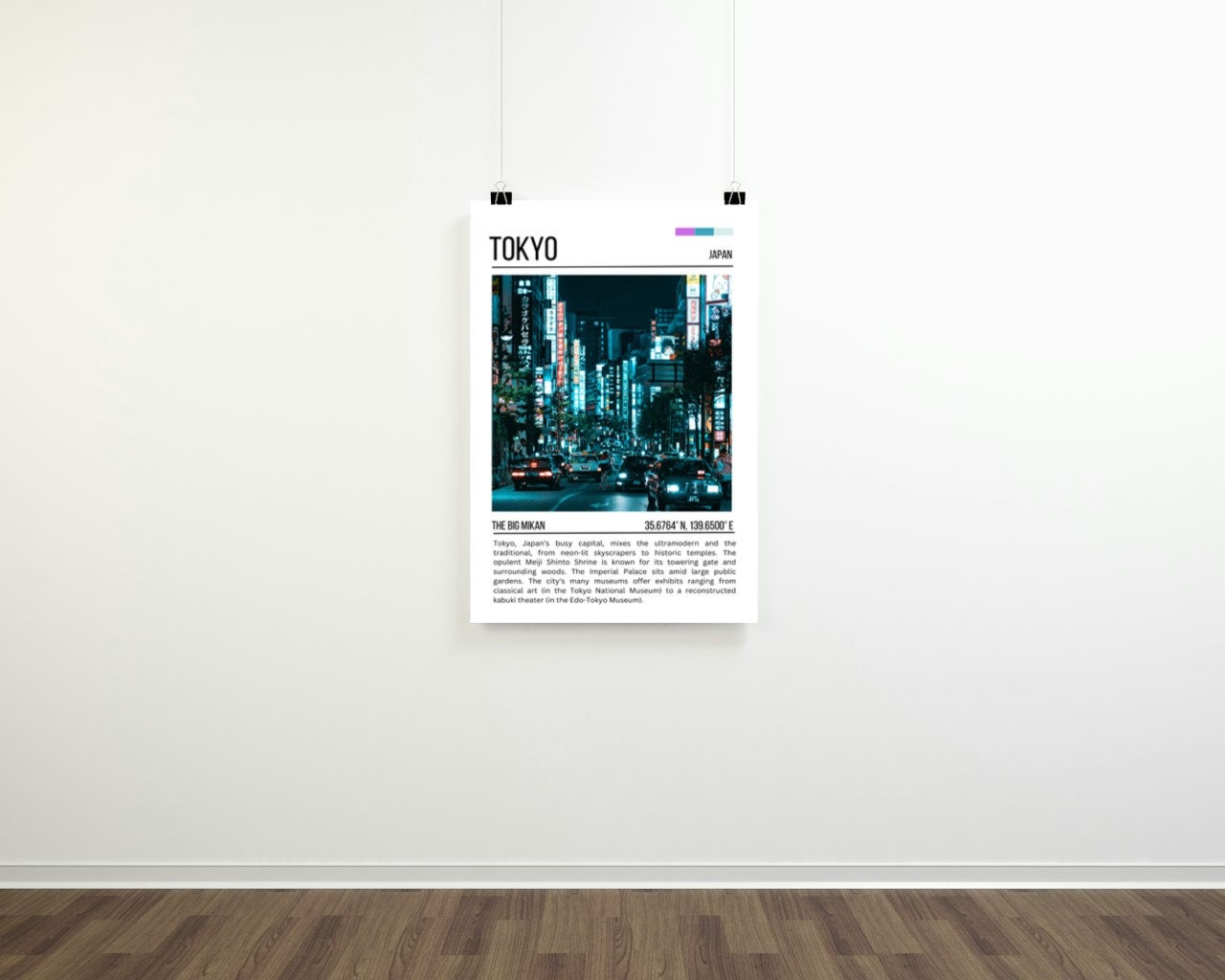 Tokyo Cityscape Digital Art Print Japanese Urban Skyline Wall Decor ...