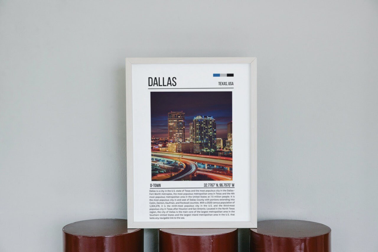 Dallas Poster Instant Download Texas Art Dallas Skyline Wallart Dallas ...