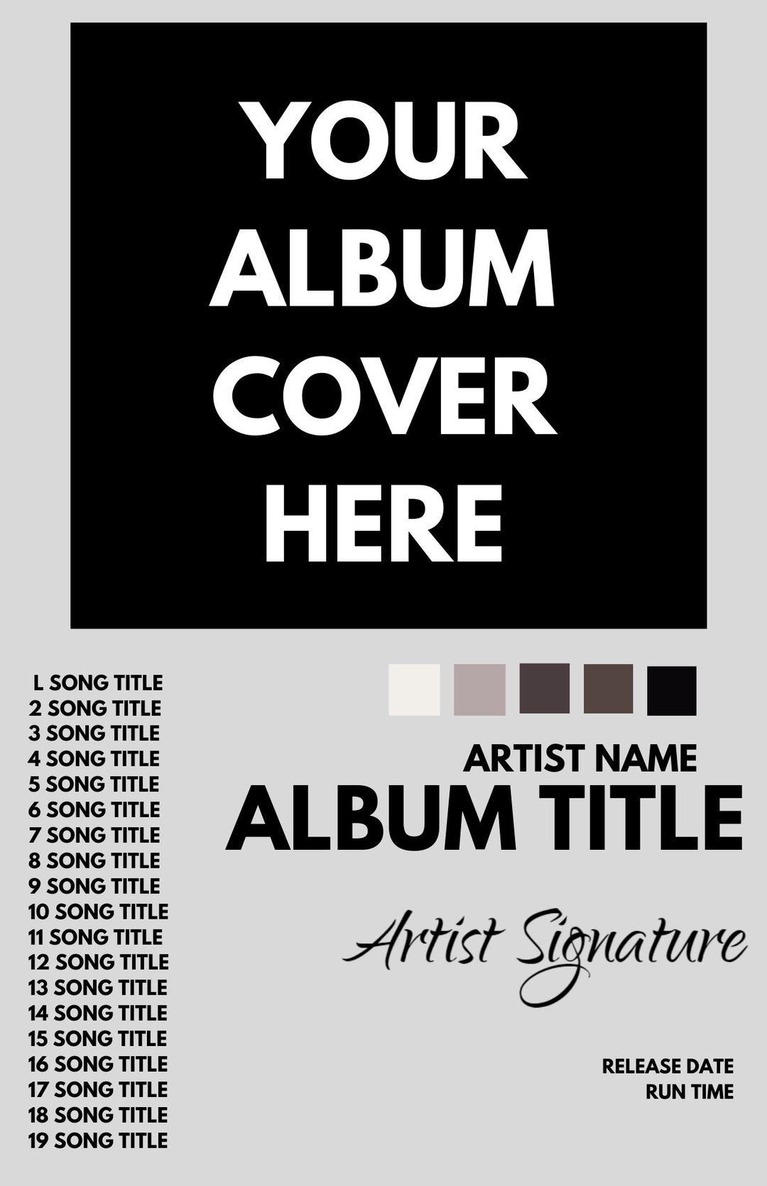 Custom Album Poster Download High Quality Music Posters Wall Art Music ...