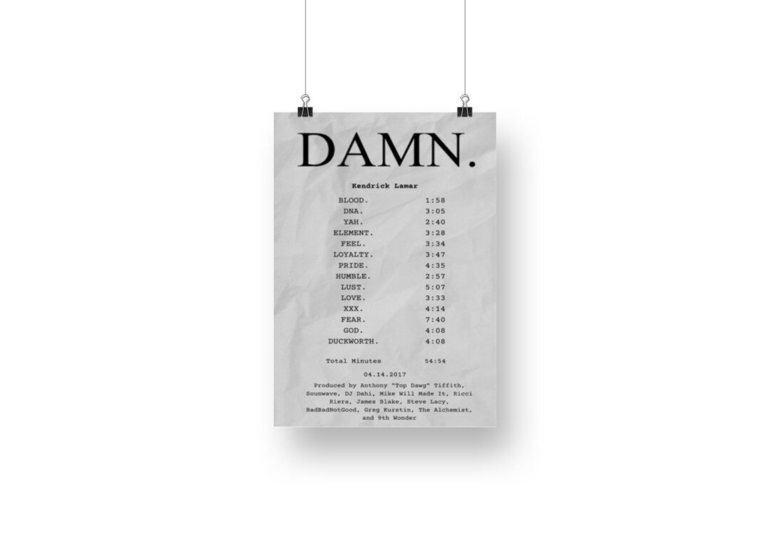 Kendrick Lamar Album Wall Art Rap Album Poster Aesthetic Wall Art ...