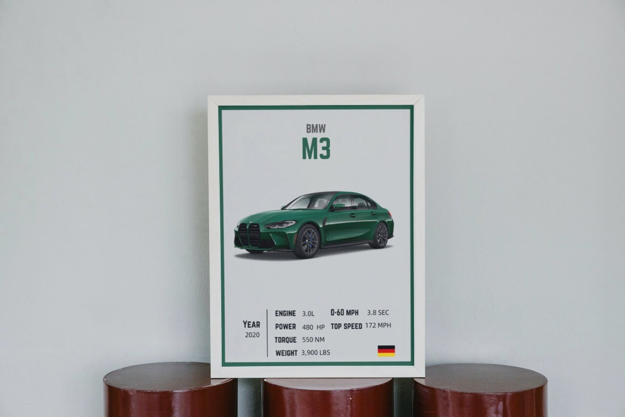 BMW M3 Poster Car Poster Art Hypebeast Gift for Him Gift for Car Guys ...