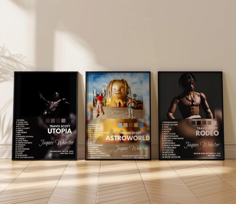 Travis Scott Album Wall Art Rap Album Poster Aesthetic Wall Art Digital ...