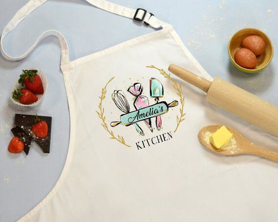 Personalized Baking Apron: Custom Cooking Apron With Pockets, Mama's ...