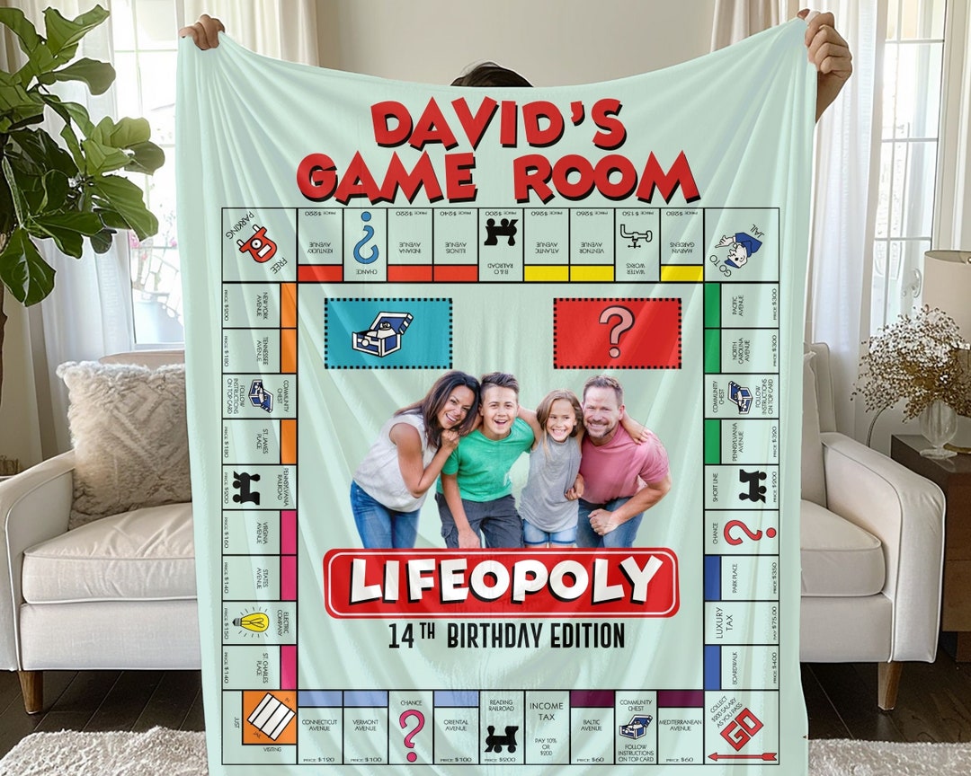 Personalized Board Game Baby Blanket: Custom Photo Game Day Gift, Soft ...