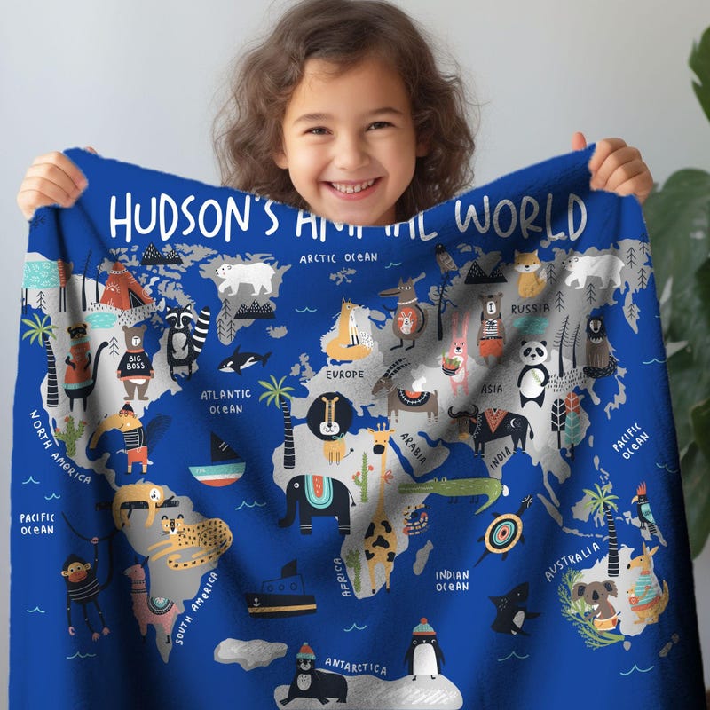 Nursery World Map Girl - Etsy