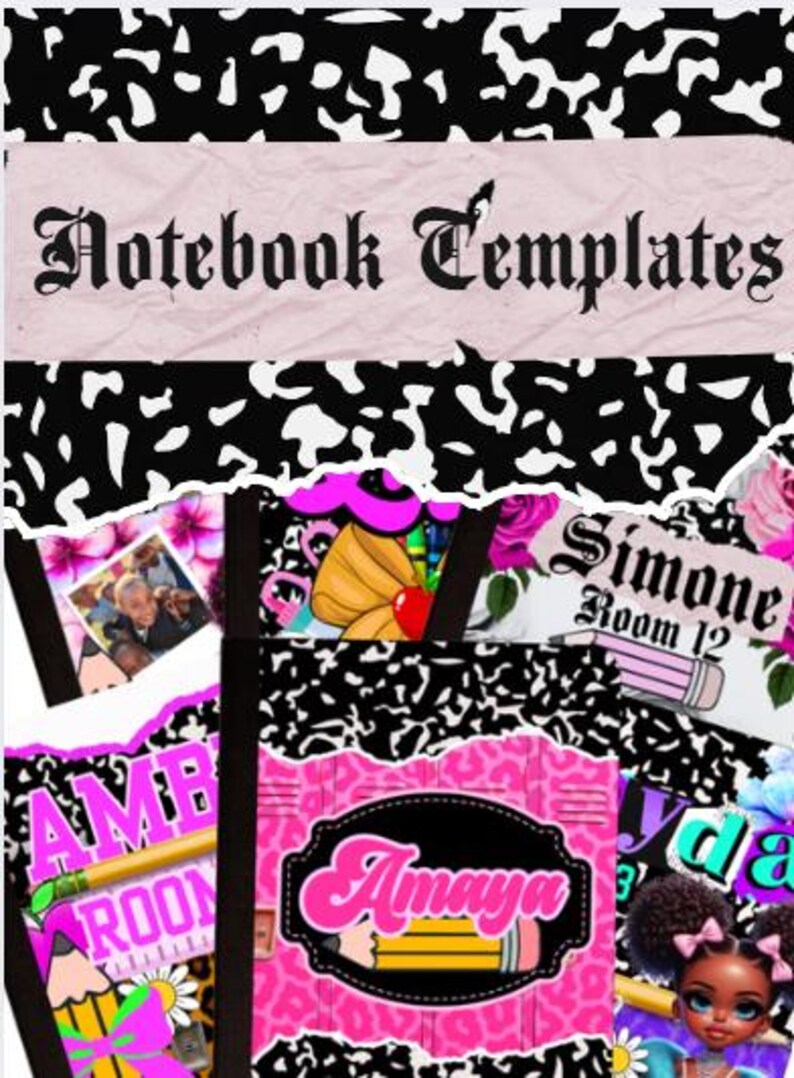 My K12 Back to School Notebook Template Bundles - Etsy