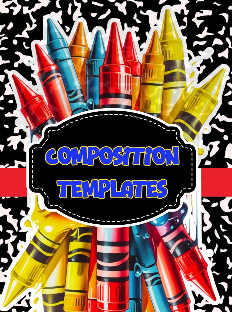 Boys Composition Notebook Template Bundle - Etsy
