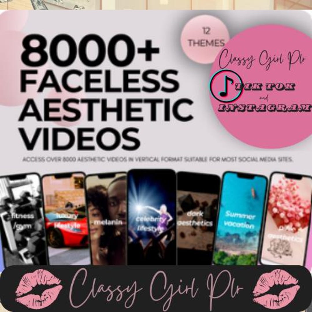 PLR 8000+ Faceless Aesthetic Videos - Reels Mega Bundle - for Instagram ...