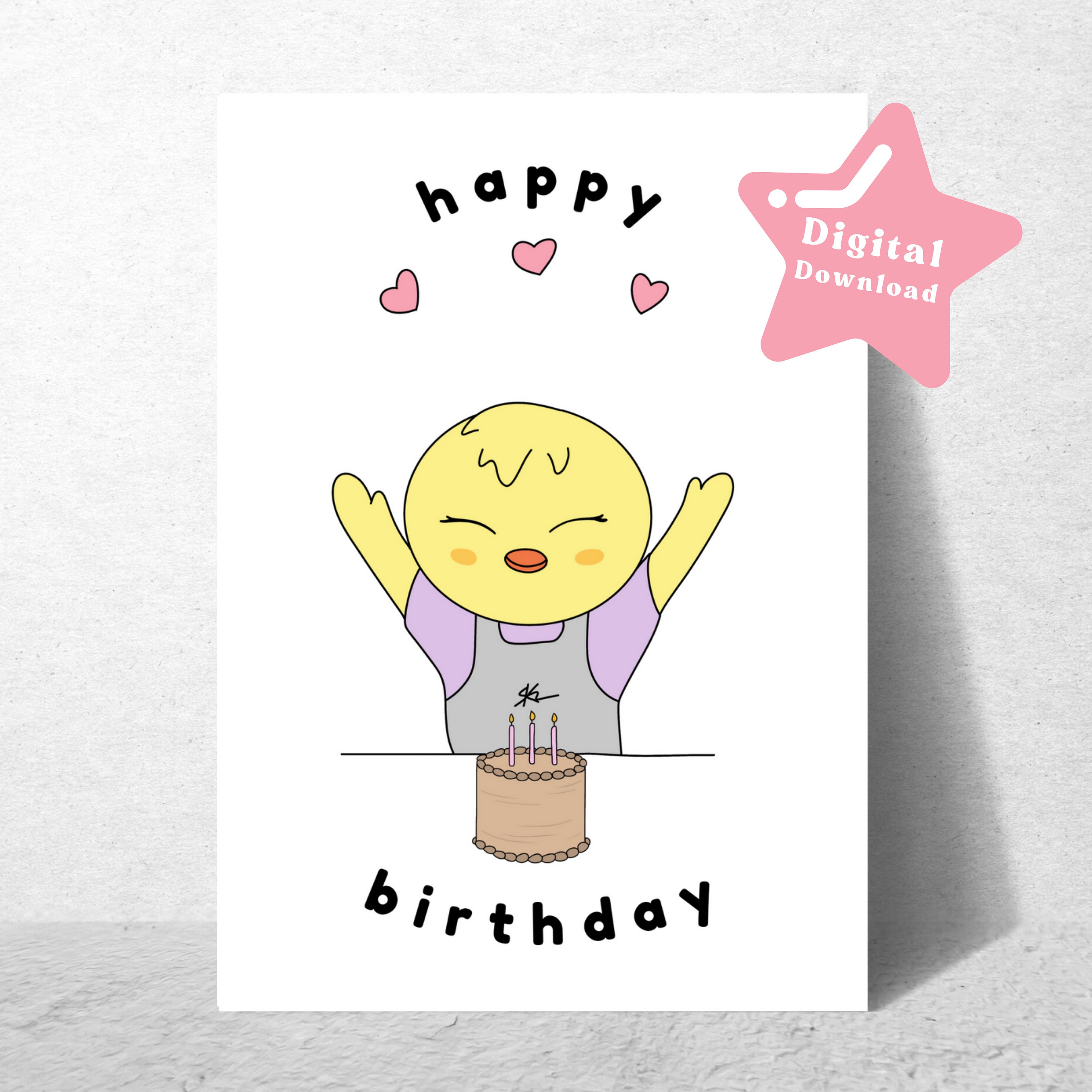 Stray Kids Birthday Card Printable Digital Download - SKZOO Bbokari ...