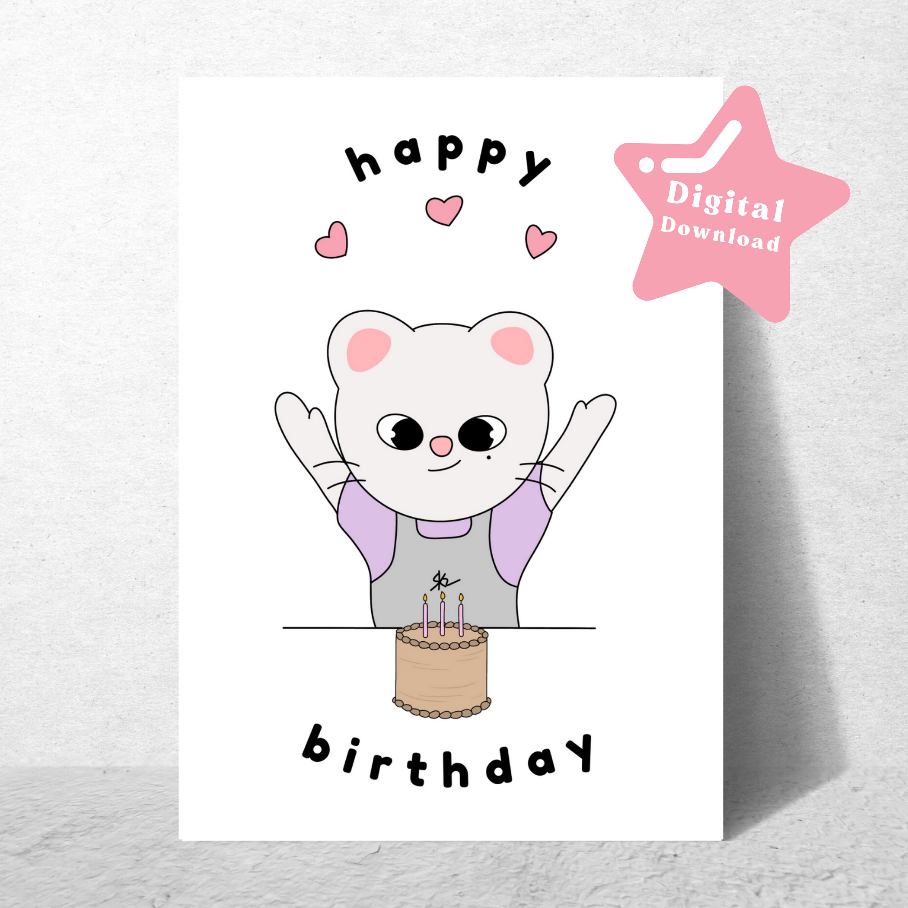 Stray Kids Birthday Card Printable Digital Download - SKZOO Jiniret ...