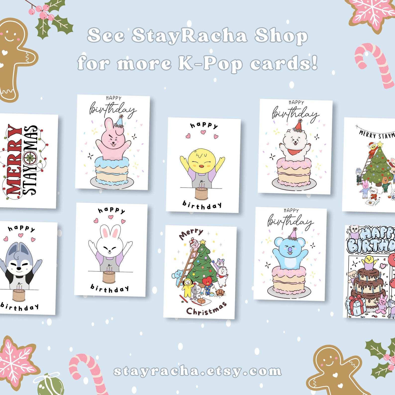 BT21 CHIMMY Christmas Card Printable Digital Download - BTS Jimin Card ...