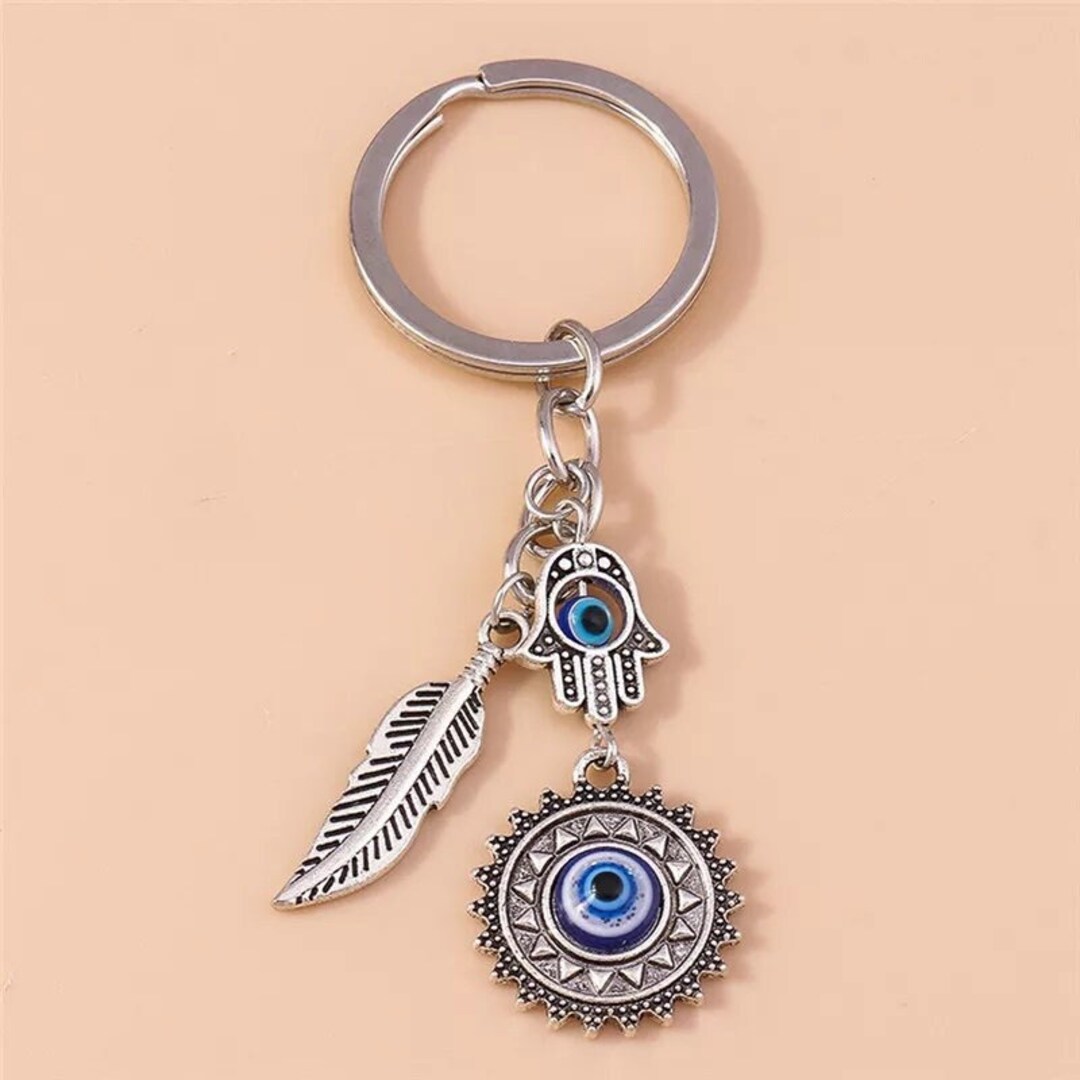 Evil Eye Keychain Witch Keyring - Etsy