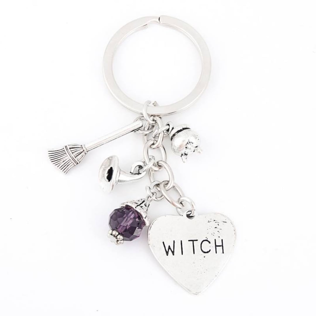 Witch Keychain Halloween Gift Witch Gift - Etsy UK