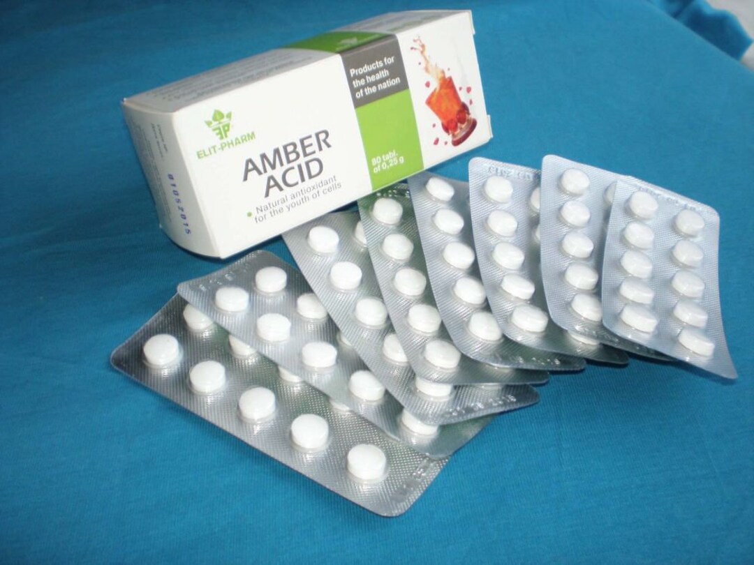 AMBER ACID Tablets 0.15 G 80 Pcs elit-pharm Succinic Acid - Etsy