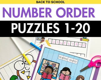 Woodland Animals Number Sequence Puzzles Child Inspired - Etsy