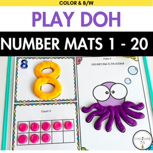 Printable Playdough Number Mats 1 - 20 With Ten Frames | Number ...