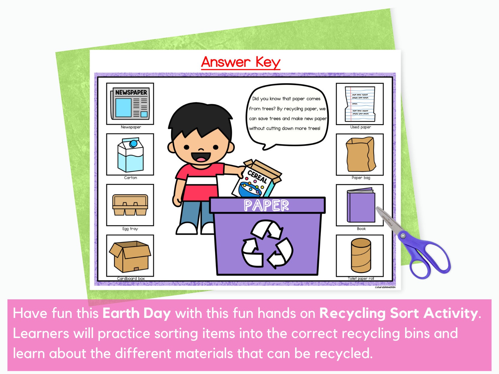 Earth Day Recycling Sort - Recycle Sort Activity - Recycling Cut and ...