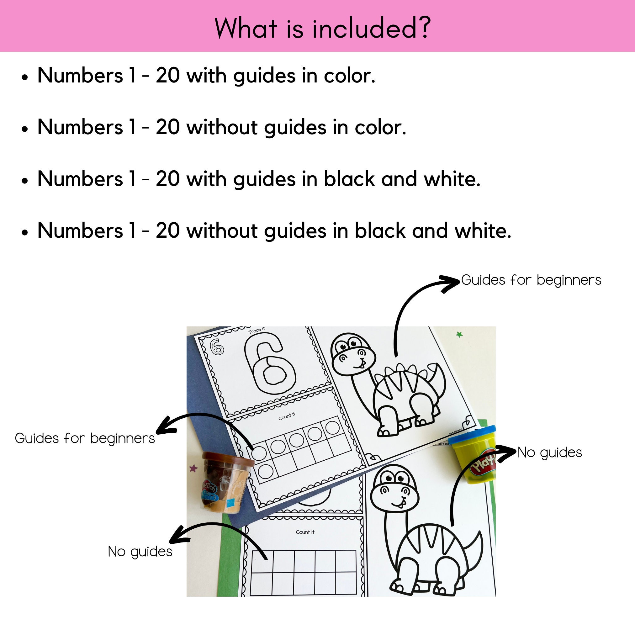 Printable Playdough Number Mats 1 - 20 With Ten Frames | Number ...