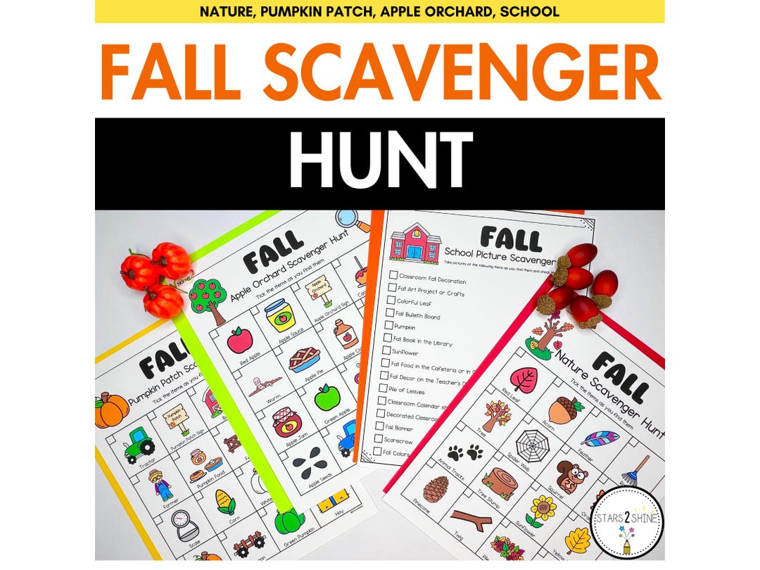 Fall Scavenger Hunt | Nature Walk Scavenger Hunt | Pumpkin Patch ...