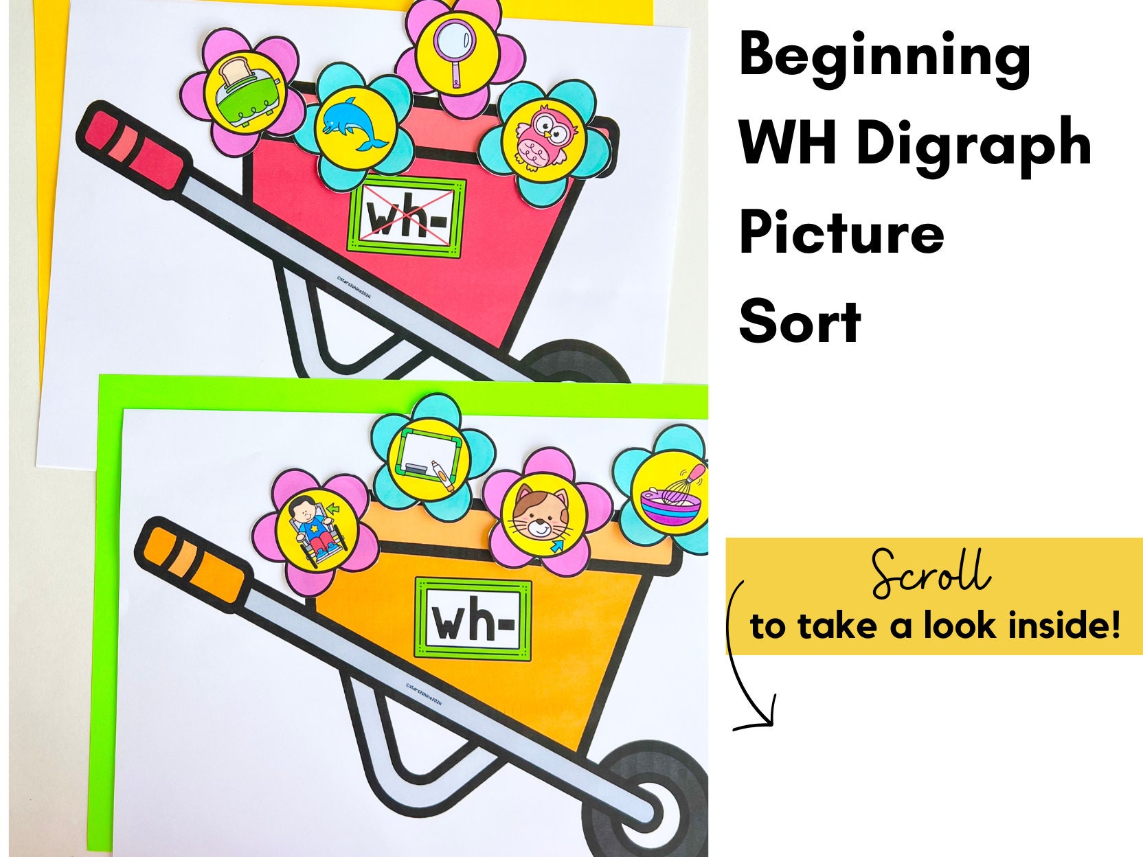 Beginning WH Digraph Sort | Beginning WH Digraph Sorting Activity ...