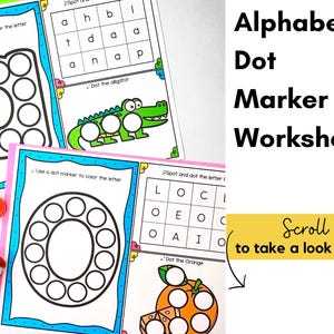 Alphabet Dot Marker Printable Worksheets | Letters Bingo Dauber ...