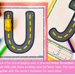 Race Car Letter Formation Mats | Road Alphabet Fine Motor Activity ...