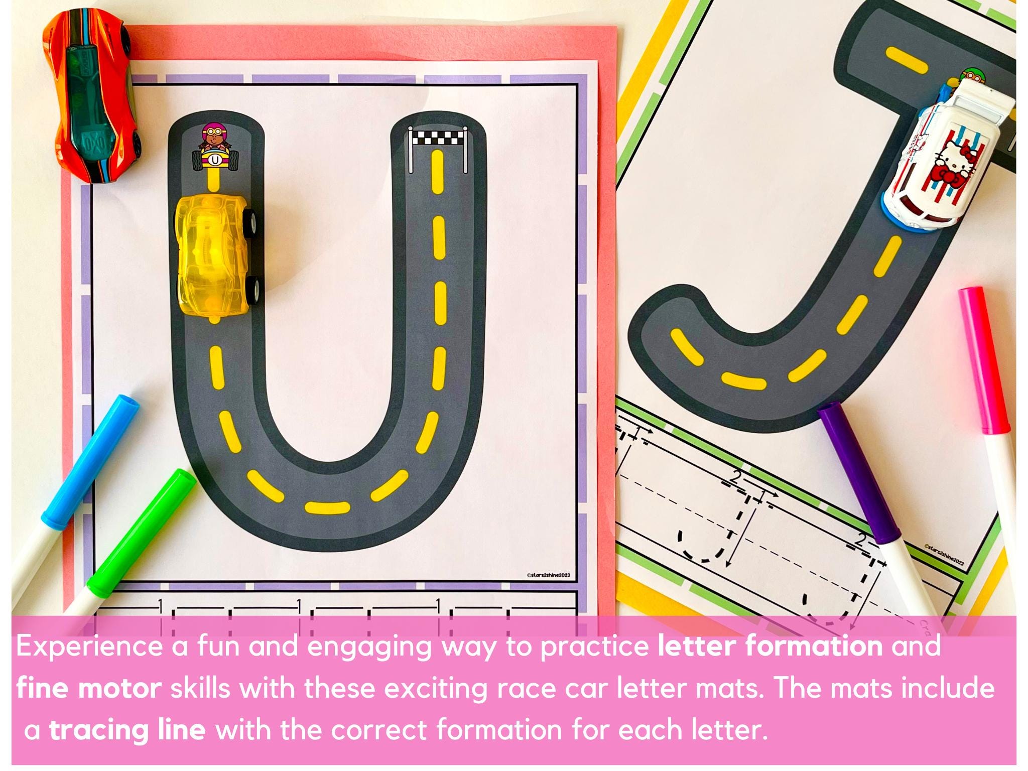 Race Car Letter Formation Mats | Road Alphabet Fine Motor Activity ...