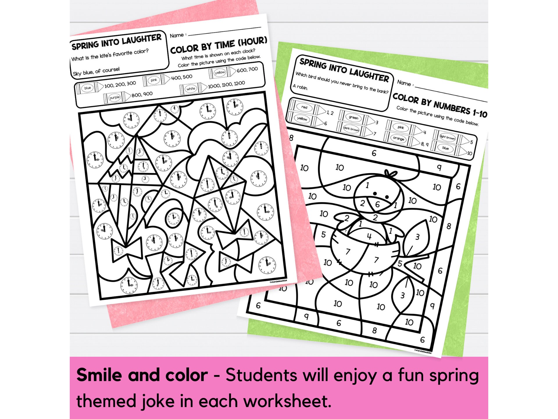 Spring Color by Code | Spring Color by Number Addition Subtraction ...