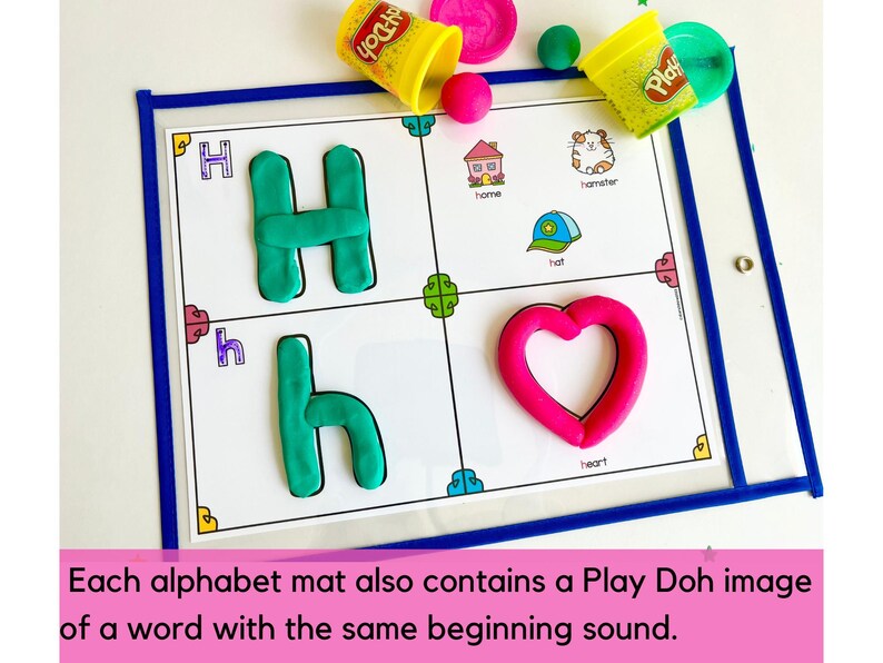 Play Doh Alphabet Mats | Printable Playdough Mats | Alphabet Playdough ...
