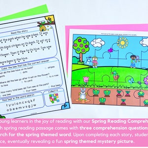 Spring Reading Comprehension Passages and Questions Printable for ...