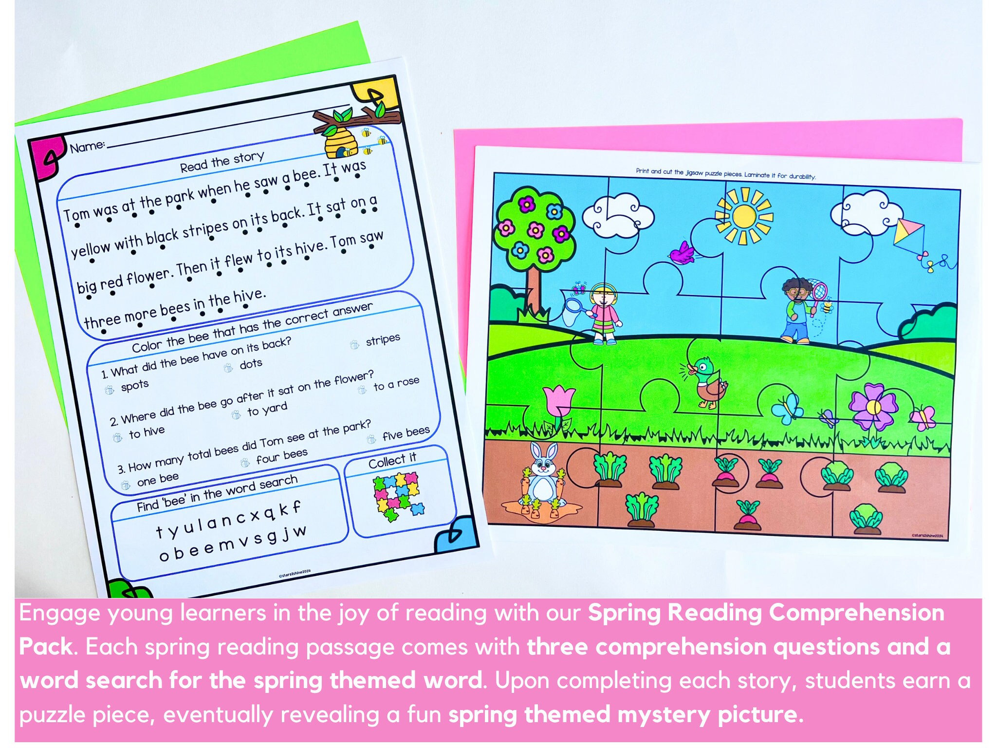 Spring Reading Comprehension Passages and Questions Printable for ...