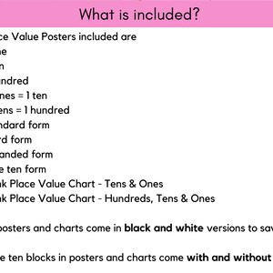 Place Value Posters and Charts Printable | Standard Form, Word Form ...