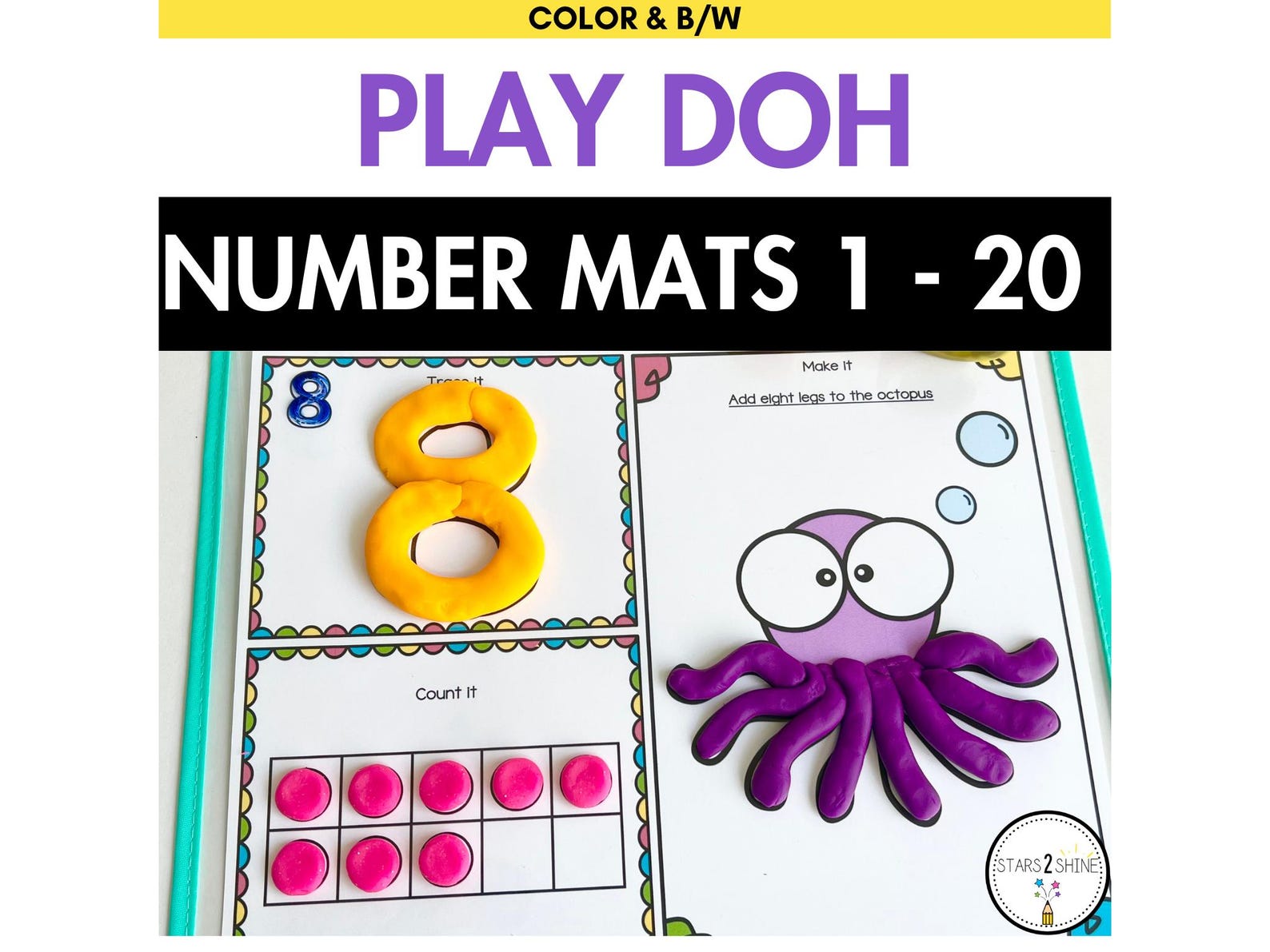 Printable Playdough Number Mats 1 - 20 With Ten Frames | Number ...