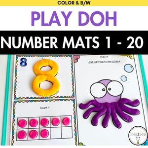 Printable Playdough Number Mats 1 - 20 With Ten Frames | Number ...