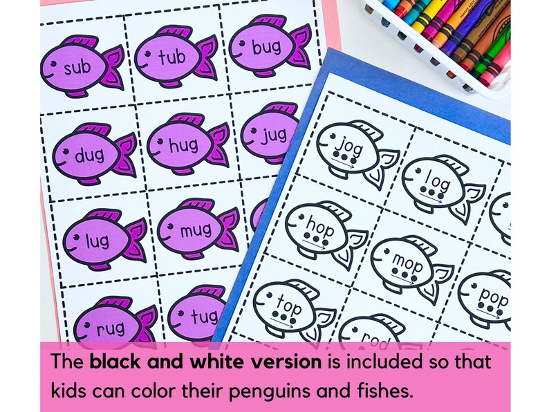 Winter CVC Words | Feed the Penguin CVC Words Kindergarten Activity ...