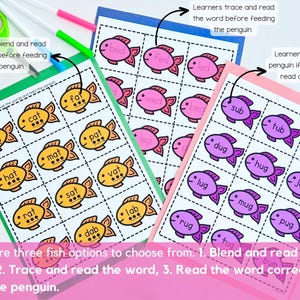Winter CVC Words | Feed the Penguin CVC Words Kindergarten Activity ...