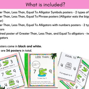Greater Than Less Than Alligator Posters | Greater Than Less Than Equal ...