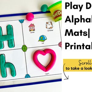Play Doh Alphabet Mats | Printable Playdough Mats | Alphabet Playdough ...