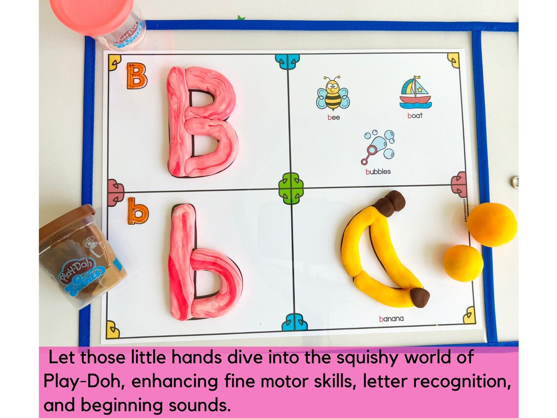 Play Doh Alphabet Mats | Printable Playdough Mats | Alphabet Playdough ...