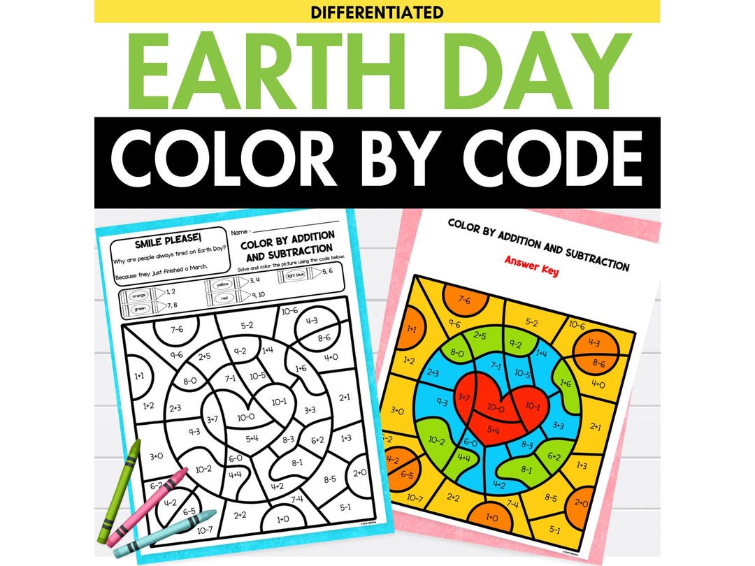 Earth Day Coloring Sheets | Earth Day Color by Code | Color by Number ...