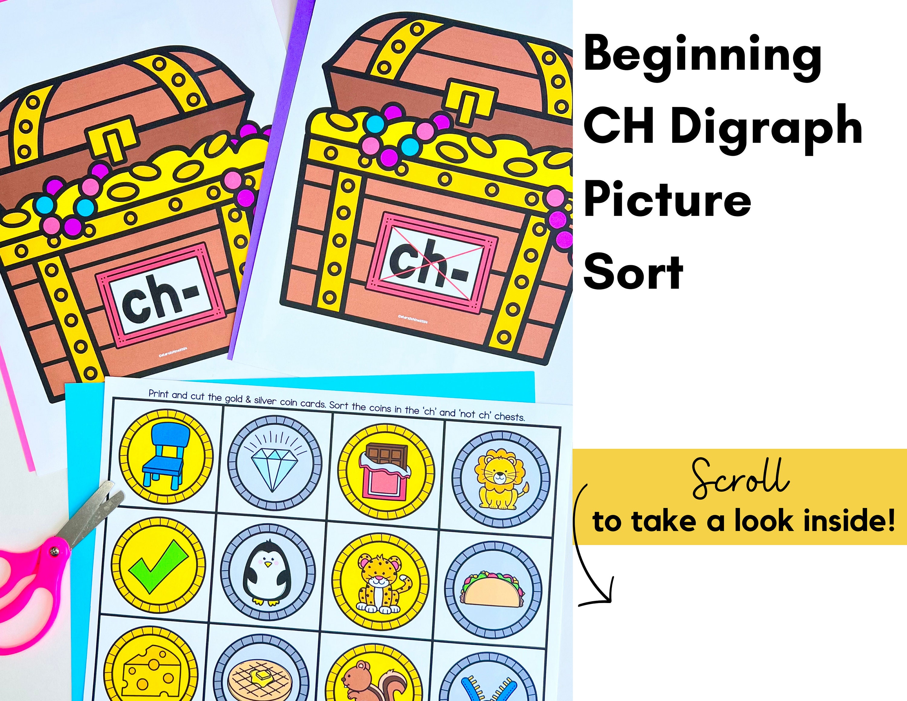 Beginning CH Digraph Sort | Beginning CH Digraph Sorting Activity ...