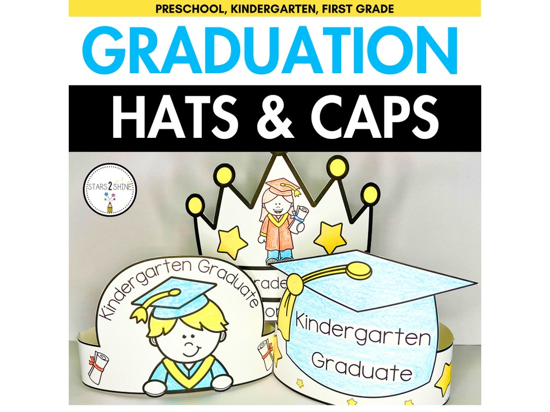 Printable Graduation Hat and Graduation Cap for Preschool, Kindergarten ...
